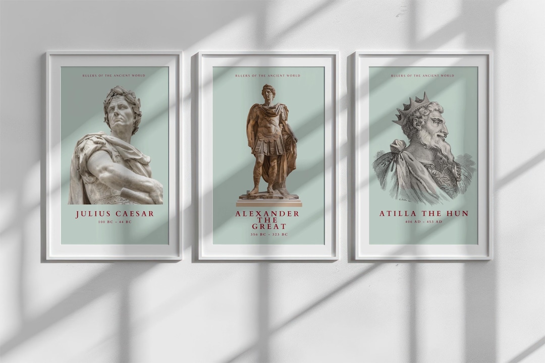 Rulers of the Ancient World Posters | Julius Caesar, Genghis Khan ...