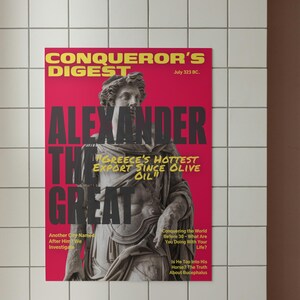 Alexander the Great Funny History Poster | Ancient Greece Wall Art ...