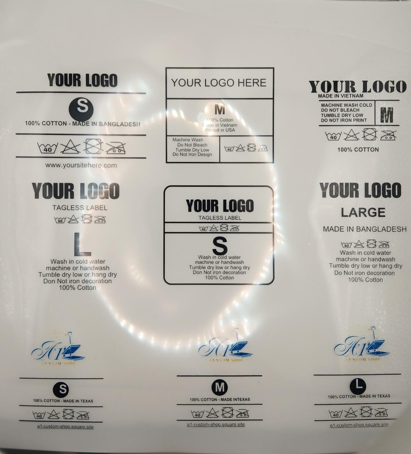 DTF Neck Tagless Labels,ready to Press Labels, T Shirt Labels - Etsy