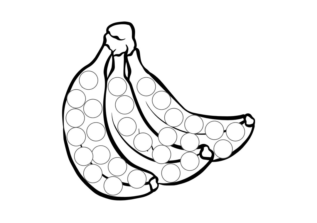 Fruits Dot Dot Worksheets (ideal for Dot Stickers 0.5 Inch) - Etsy