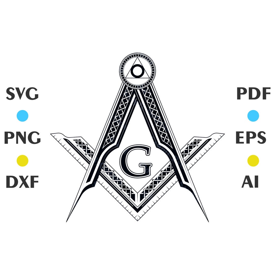 Masonic Emblem, Freemason Symbol SVG | Masonic Compass & Square ...
