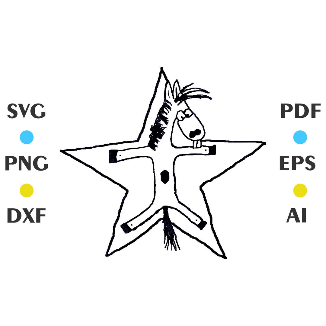 Pony Star Symbol, Abstract Equine Pentagram, Celestial Horse Totem ...