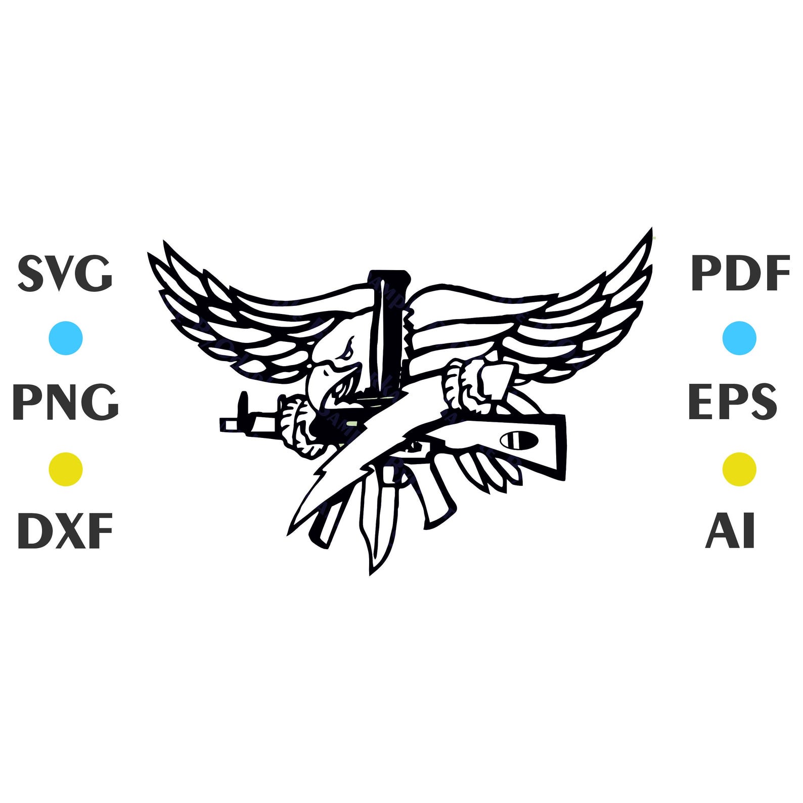 SWAT Operator Insignia, Special Weapons, Dark Raven Warrior Digital ...