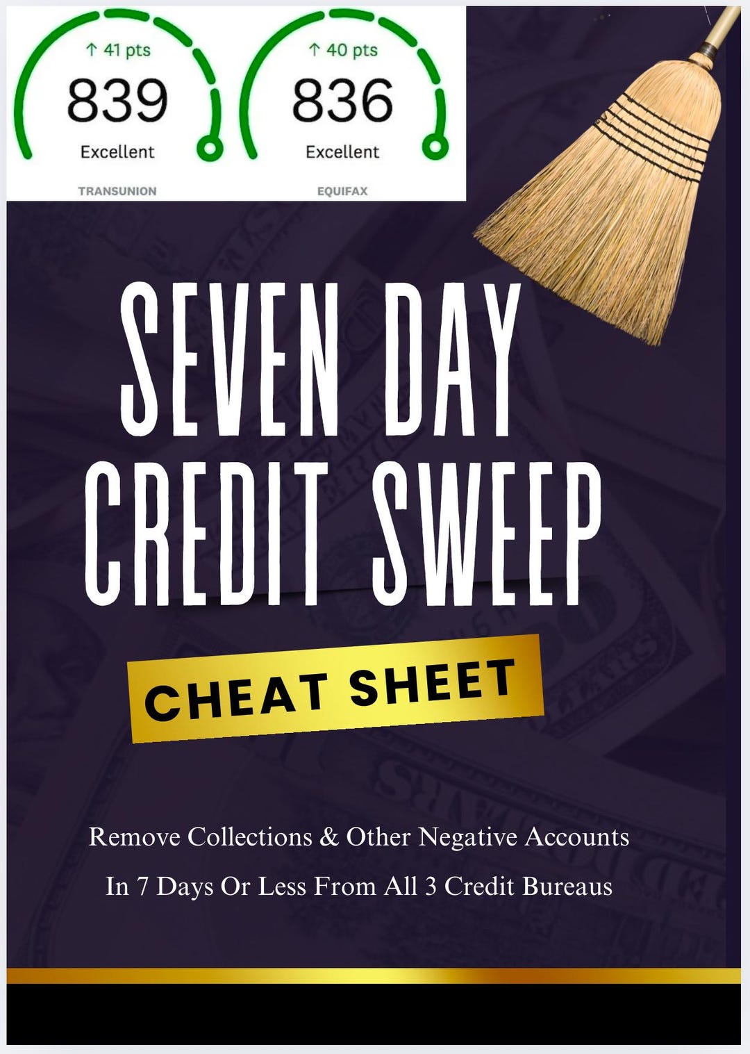 7- Day Credit Sweep Cheat Sheet Guide - Etsy