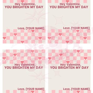 You Brighten My Day Printable Valentine Cards - Editable Canva Template ...