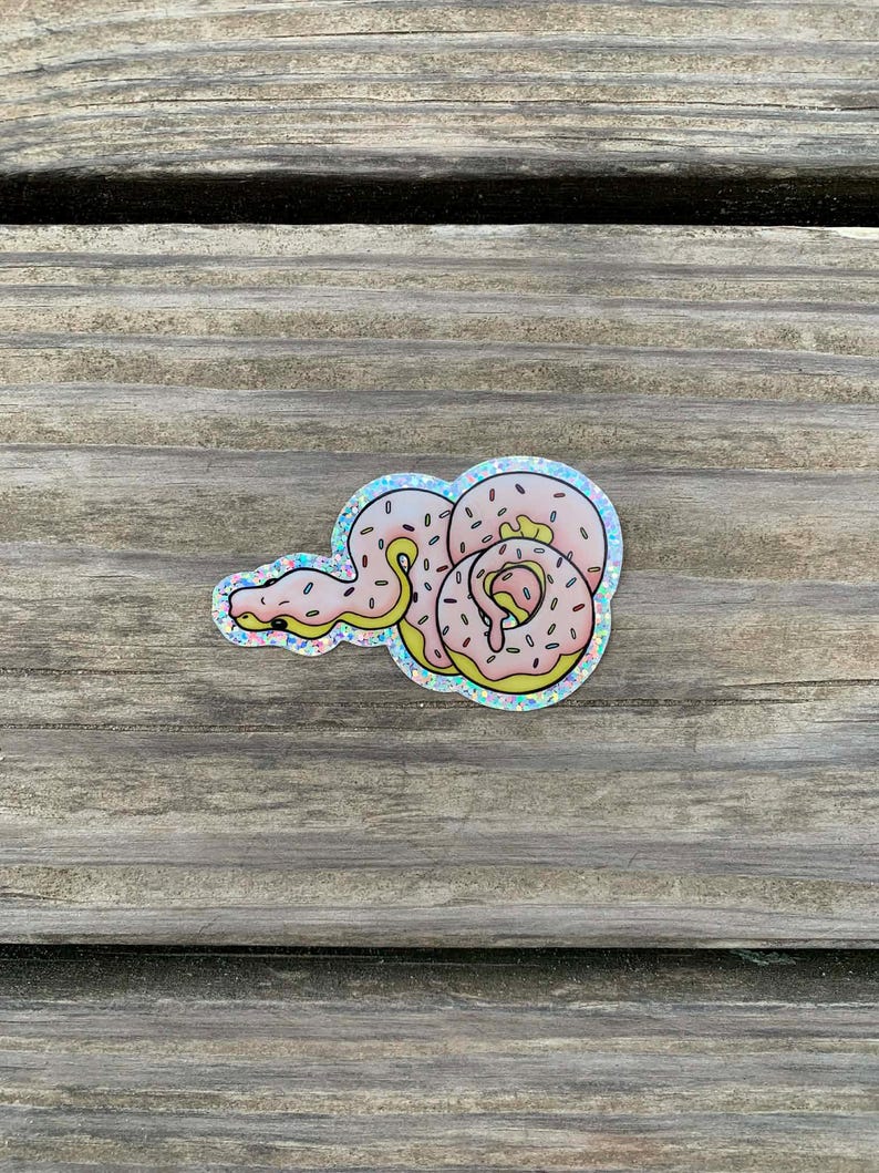 Glitter Donut Snake Sticker - Etsy