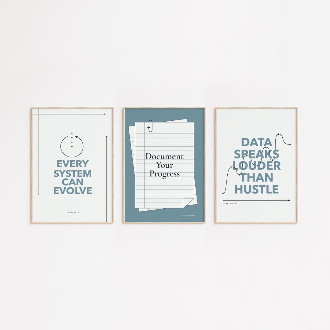 Minimalist Study Prints Set | Gentle Academic Motivation (digital ...