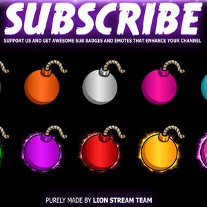 Bomb Twitch Sub Badges: Streamer Channel Badges (digital Download) - Etsy