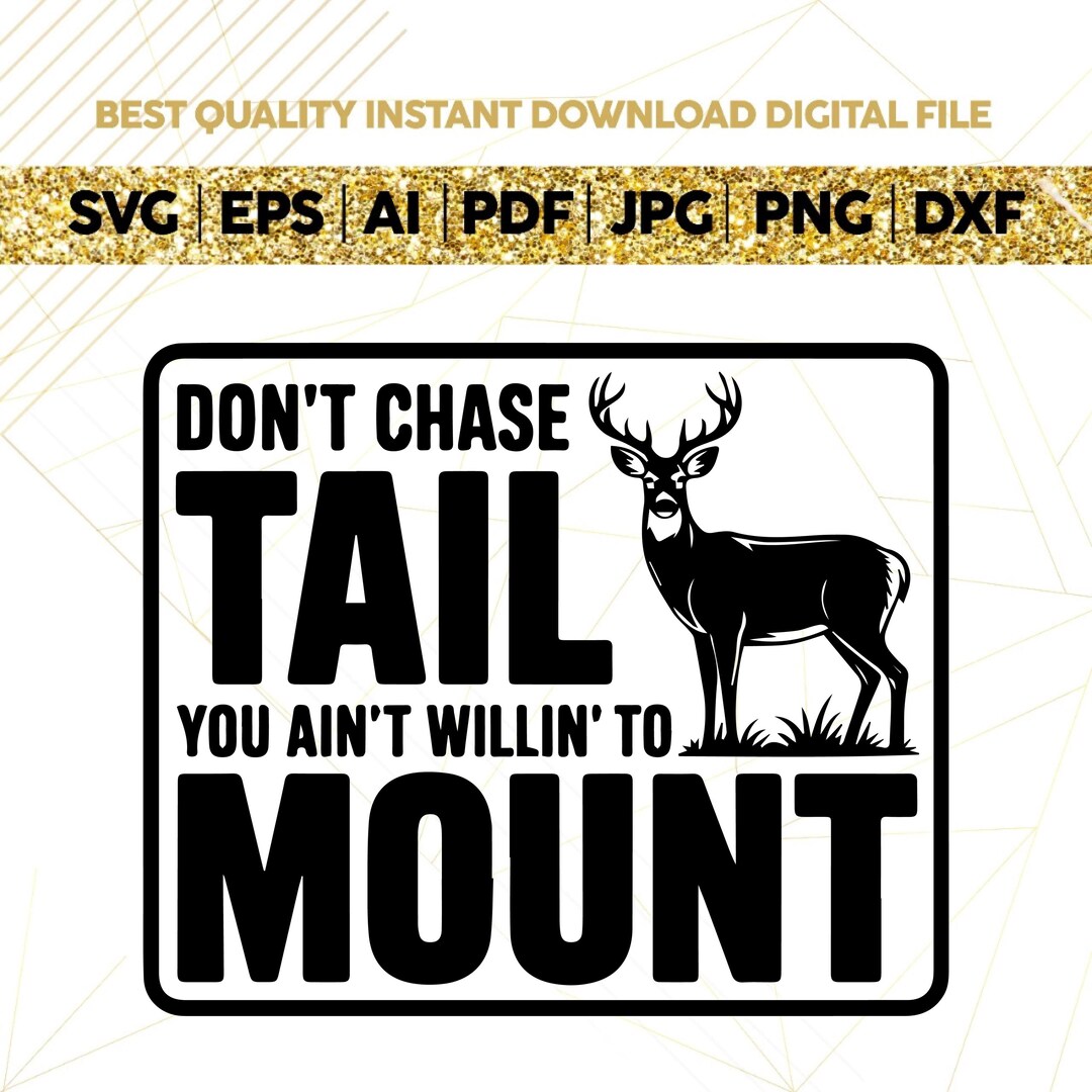 Don’t Chase Tail Svg,hat Leather Engraving File for Glowforge Cricut ...