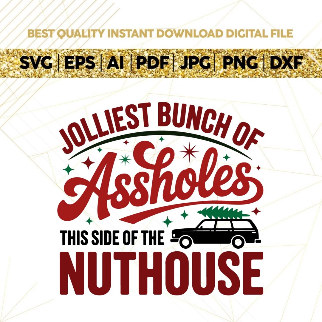 Christmas Vacation SVG Png,family Car Tree Svg,jolliest Bunch Quote Svg ...