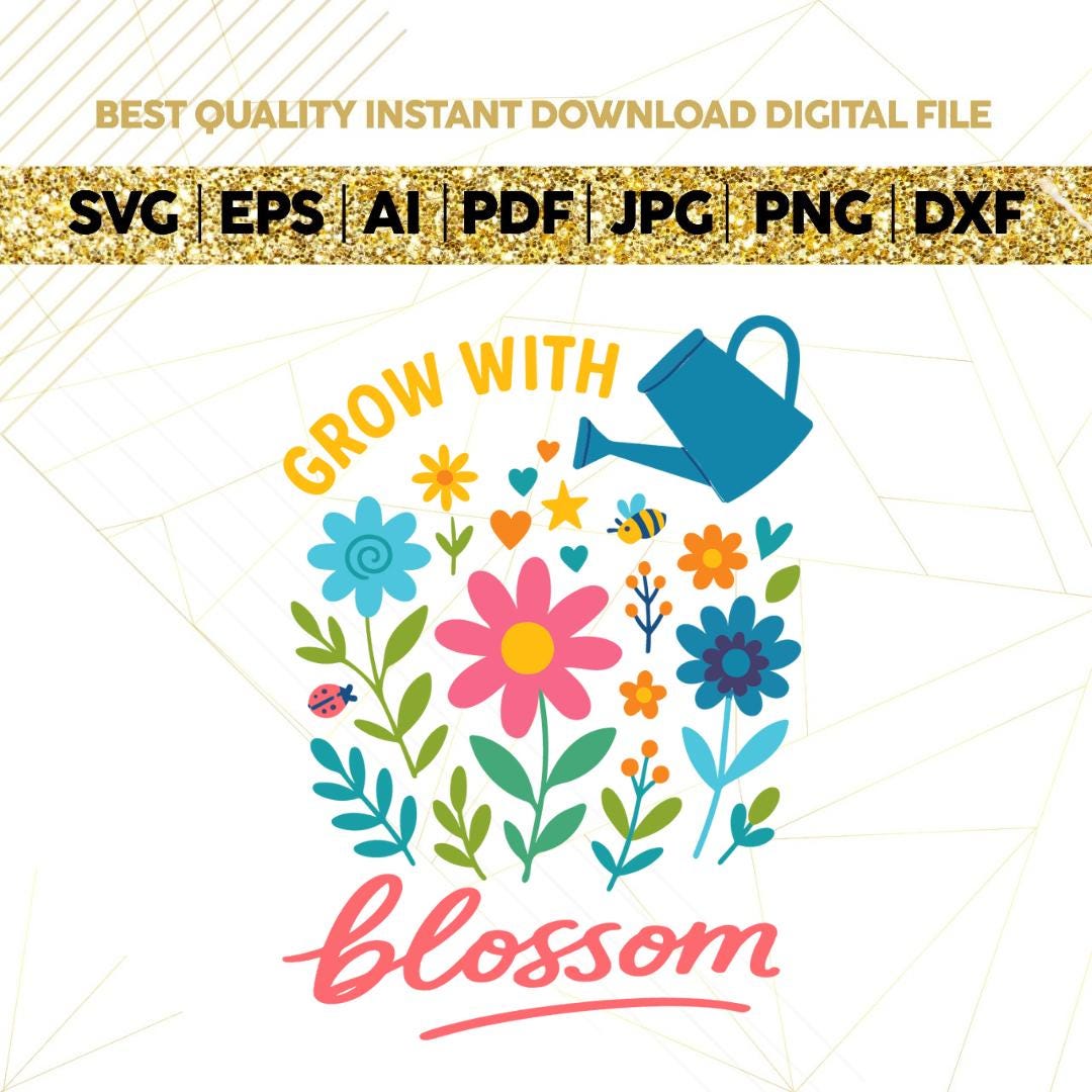 Let Kindness Bloom Svg and Png, Flower Svg, Retro Flower Svg, Boho ...