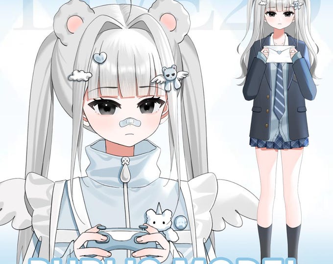 Live2DModel Snow Leopard [Modelo Vtuber prediseñado/TOTALMENTE EQUIPADO ...