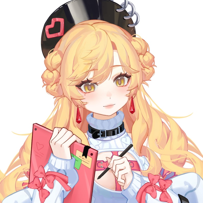 Modelo live2D Chica rubia [Modelo Vtuber prefabricado/TOTALMENTE RIGGEADO/Listo para usar/Vtube ...