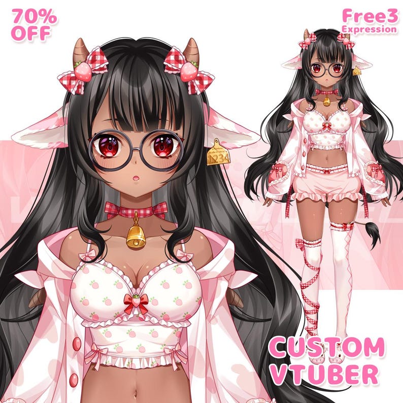 Modelo Vtuber Live2D personalizado - Modelo artístico y aparejo de Vtuber por encargo - Aparejo ...