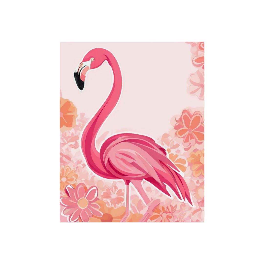 Tropical Flamingo Wall Art Poster, Colorful Home Decor, Summer Vibes ...
