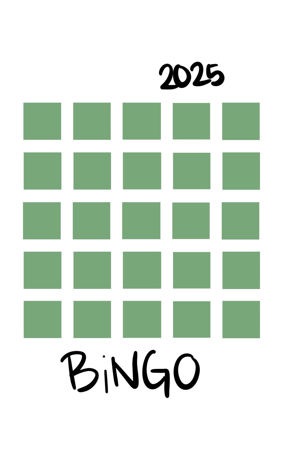 2025 Bingo for Your GOALS - Etsy
