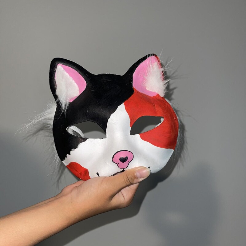 Therian Calico Cat Mask - Etsy