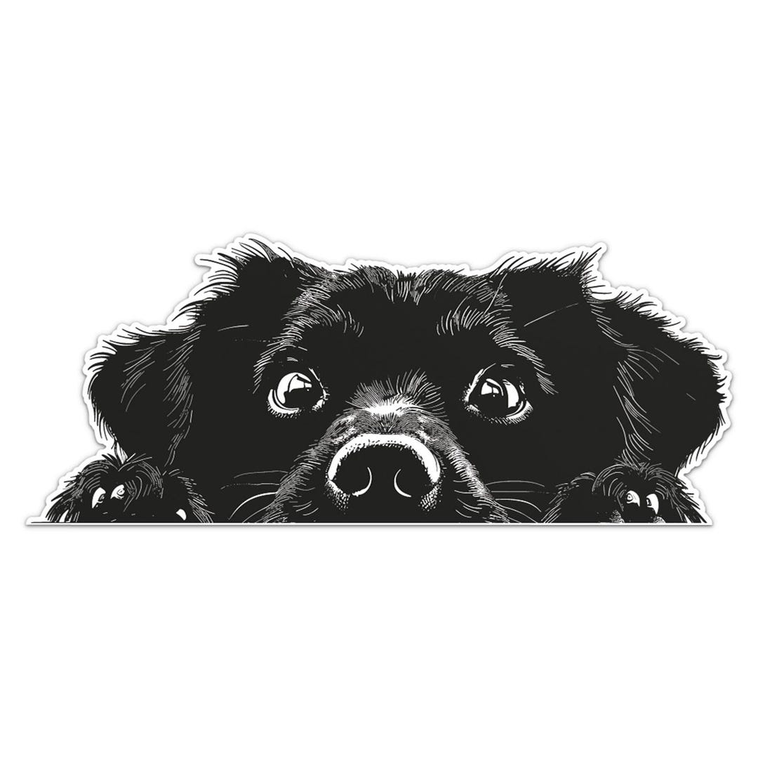 Peeking Sneaky Dog Funny Sticker Car Bumper Vinyl Decal - Etsy