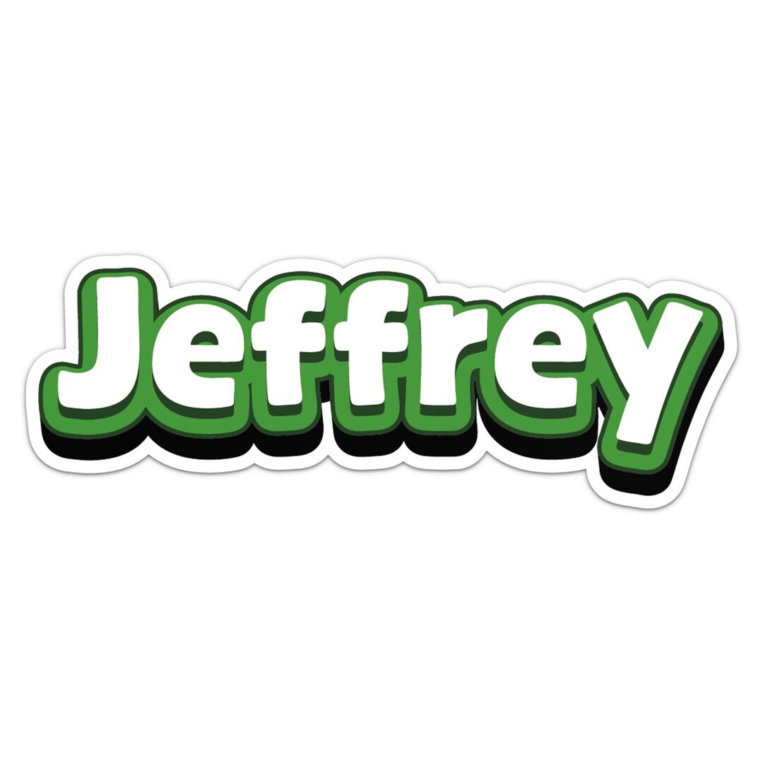 Jeffrey Name Sticker Car Bumper Decal - Etsy