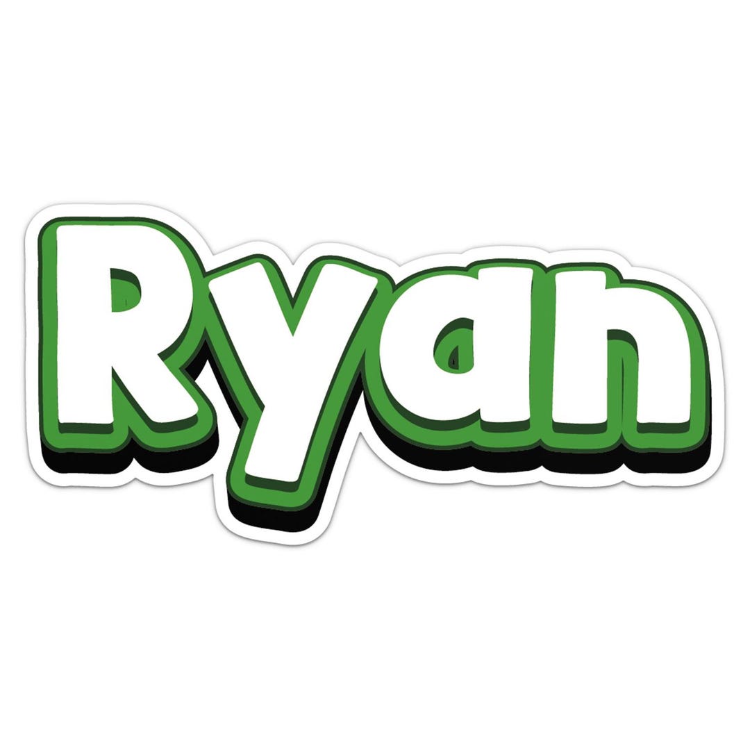 Ryan Name Sticker Car Bumper Decal - Etsy