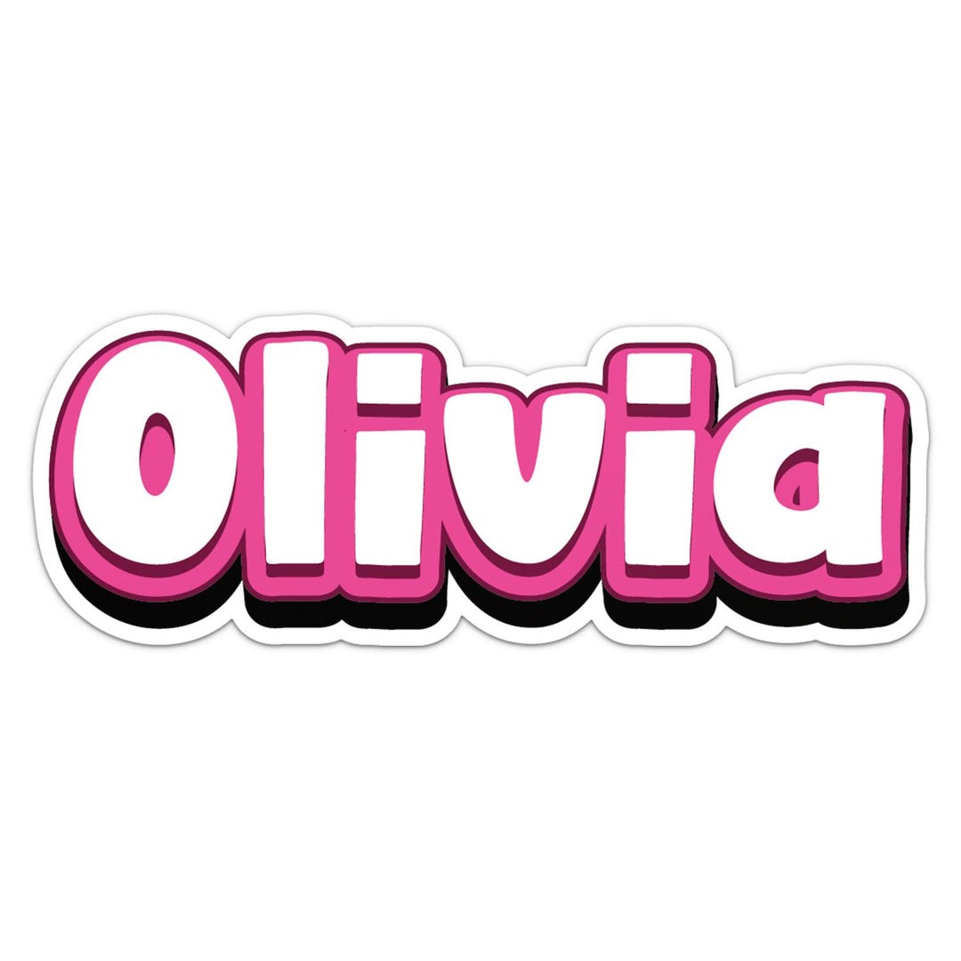 Olivia Name Sticker Car Bumper Decal - Etsy