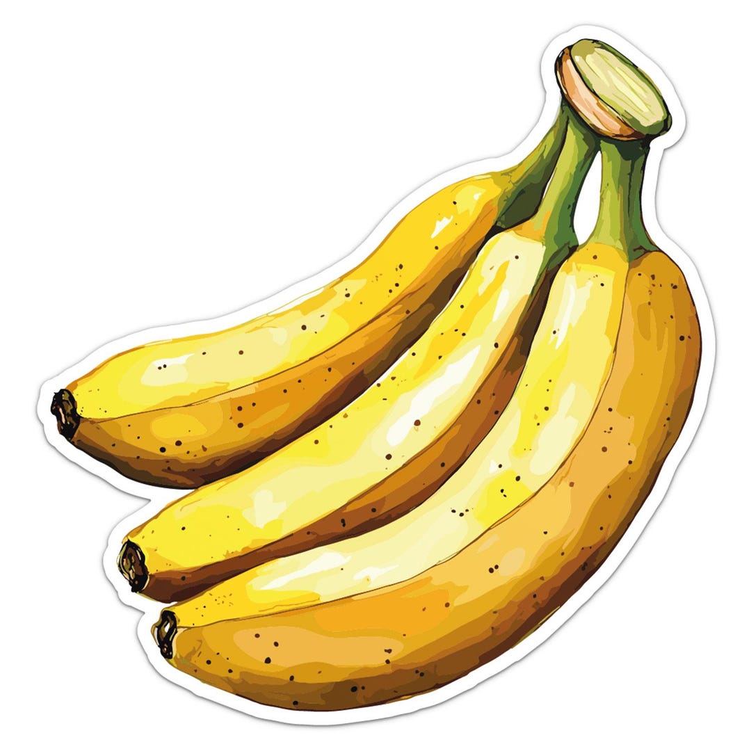 Watercolor Banana Sticker Car Bumper Decal - Etsy