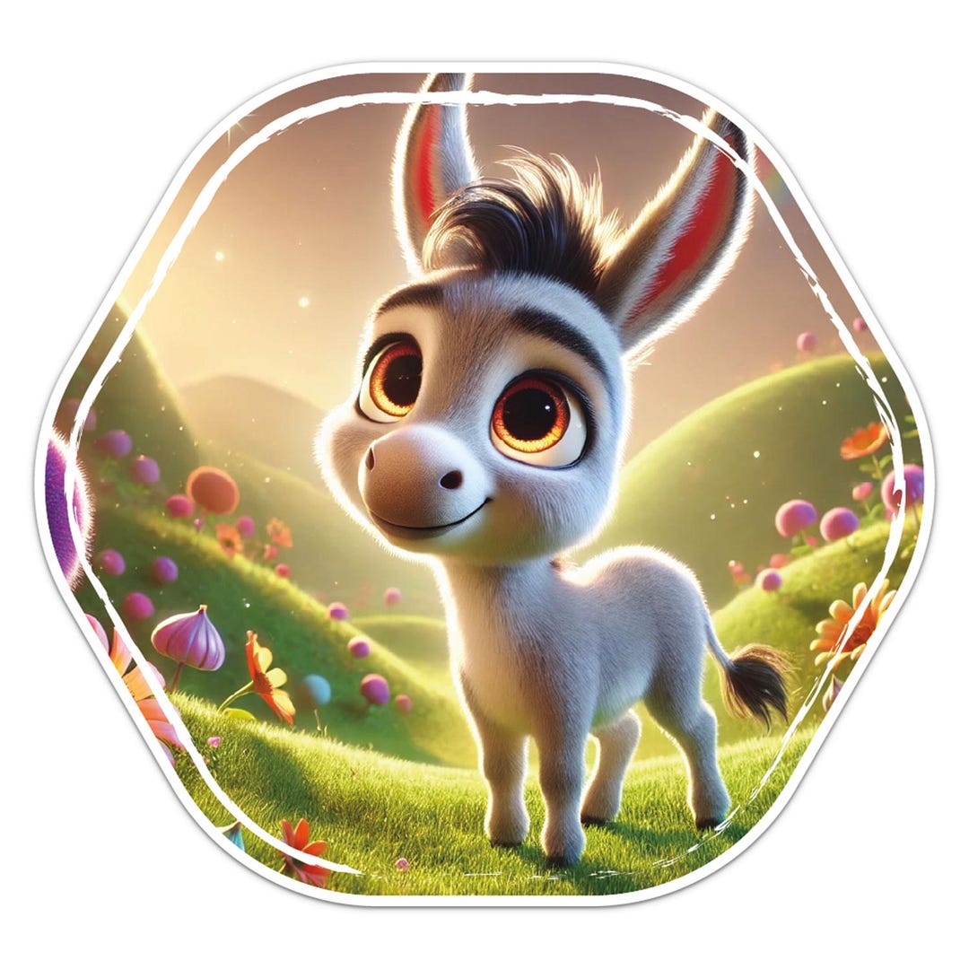 Sweet Donkey Animal Sticker Car Bumper Decal - Etsy