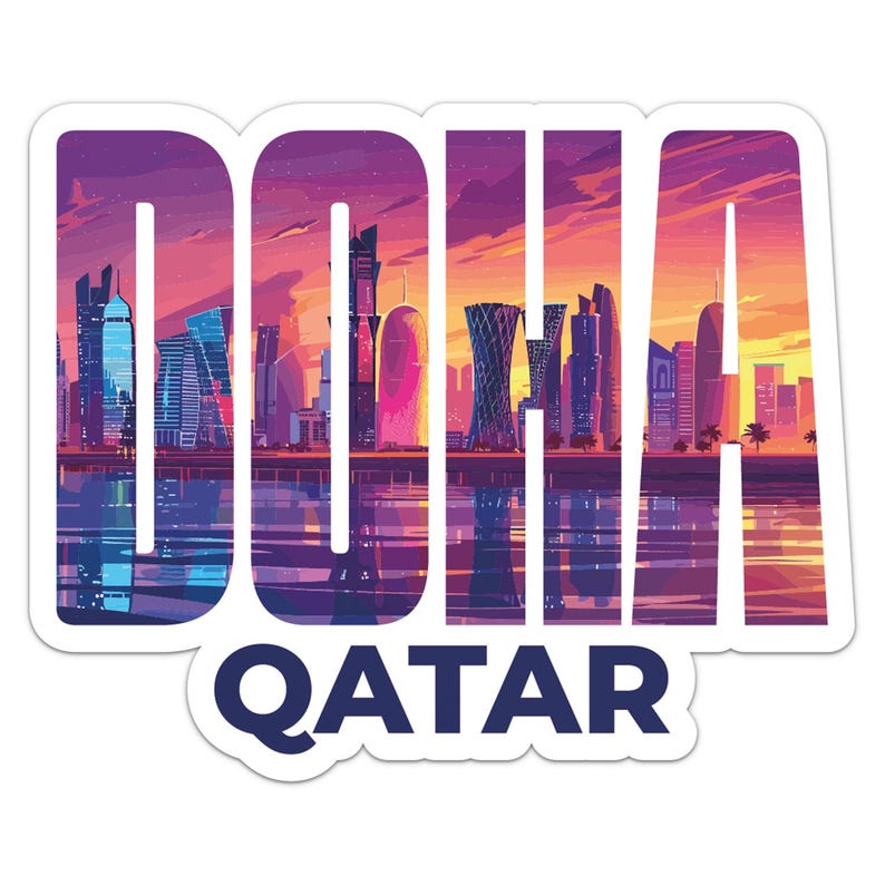 Qatar Doha City Sticker Car Bumper Vinyl Decal - Etsy