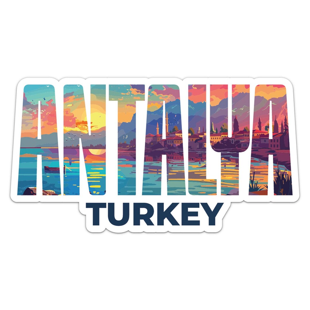 Turkey Antalya City Sticker Car Bumper Vinyl Decal - Etsy