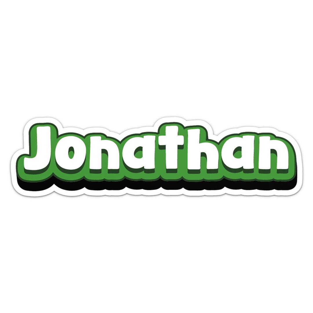 Jonathan Name Sticker Car Bumper Decal - Etsy