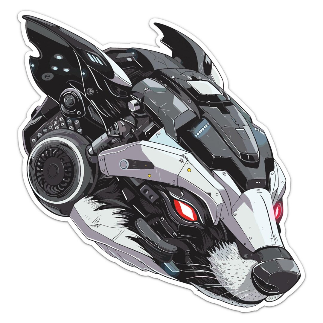 Biomechanical Badger Animal Robot Sticker Car Bumper Decal - Etsy