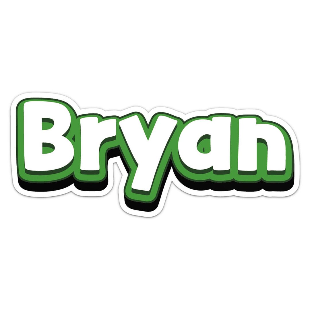 Bryan Name Sticker Car Bumper Decal - Etsy
