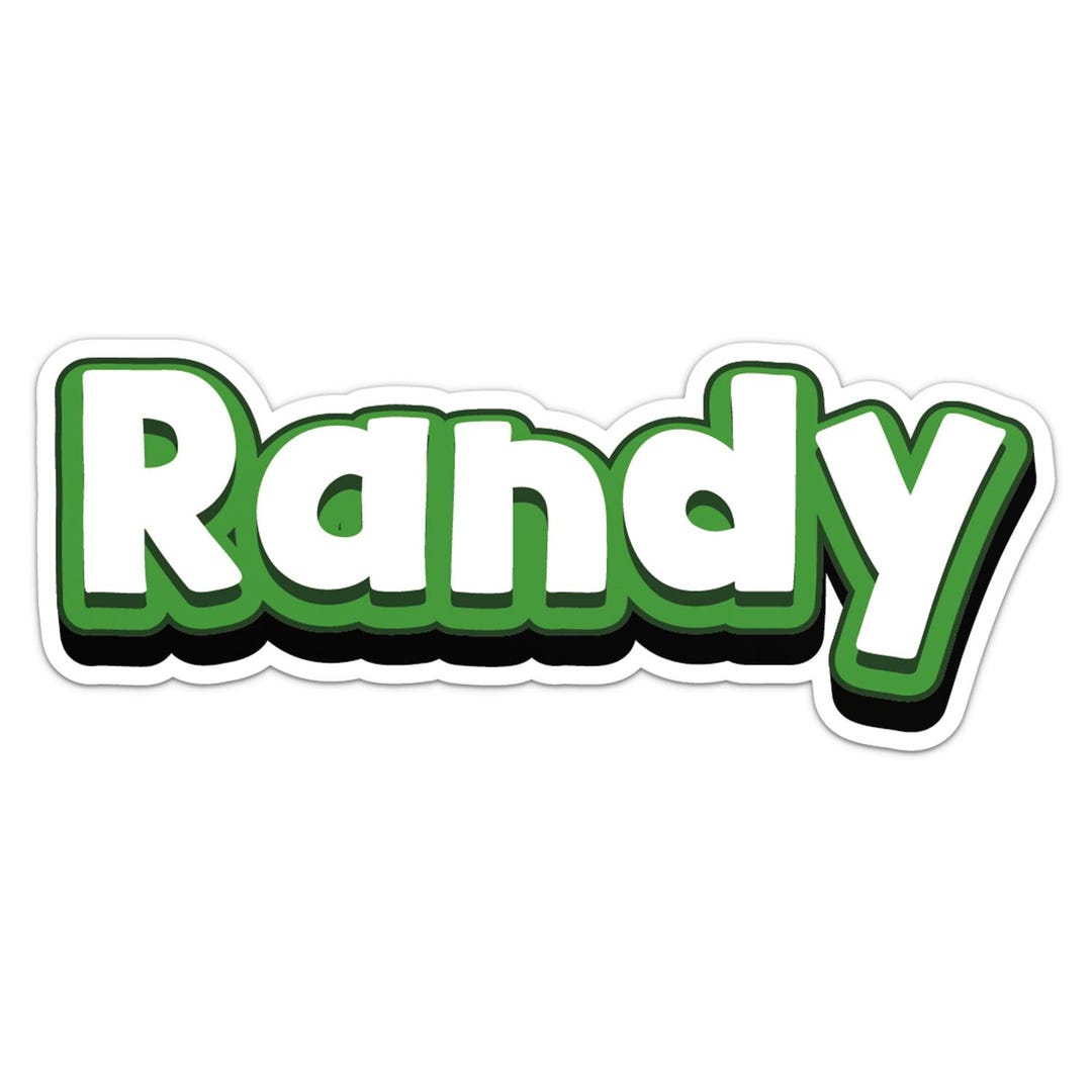 Randy Name Sticker Car Bumper Decal - Etsy