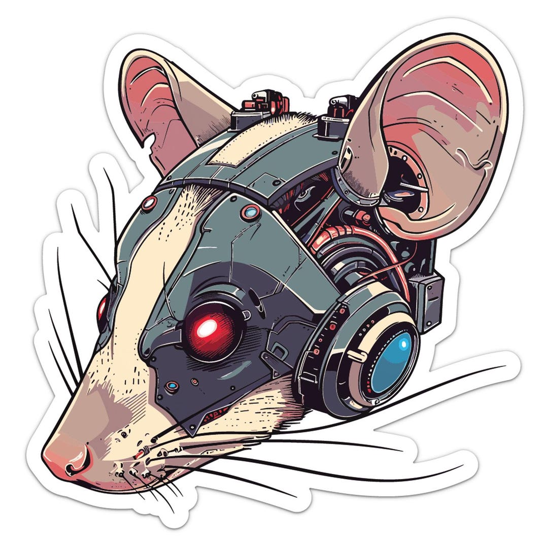 Biomechanical Opossum Animal Robot Sticker Car Bumper Decal - Etsy