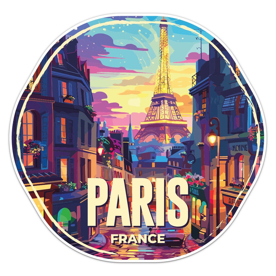France Paris City Sticker Car Bumper Decal - Etsy