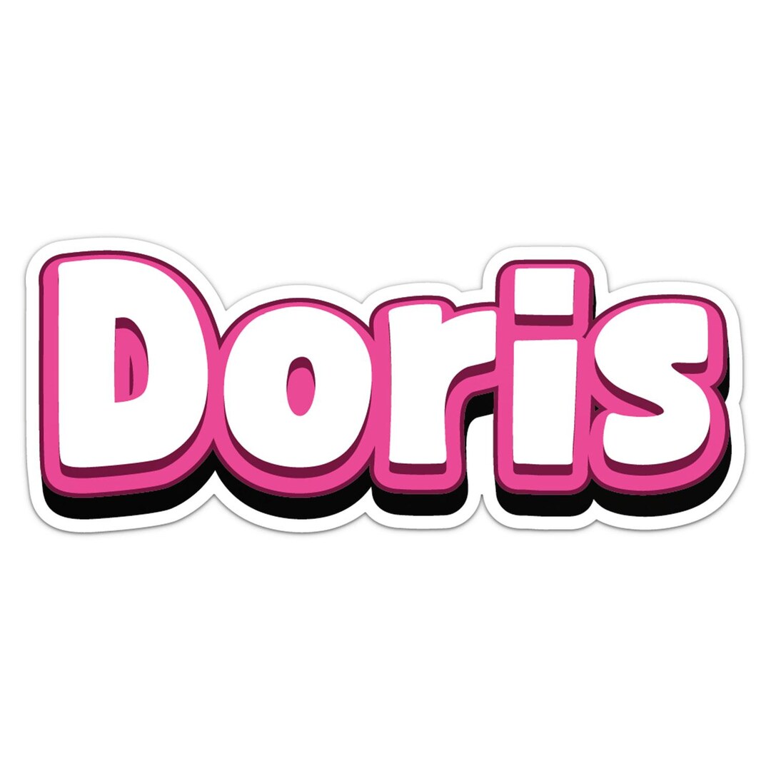 Doris Name Sticker Car Bumper Decal - Etsy