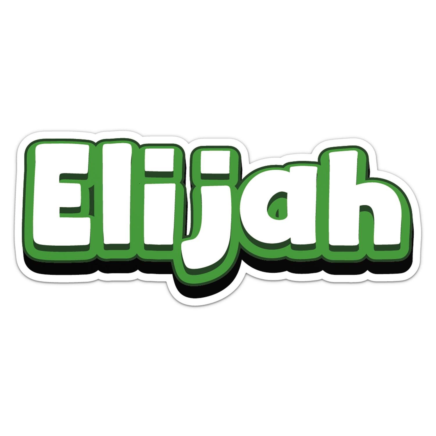 Elijah Name Sticker Car Bumper Decal - Etsy