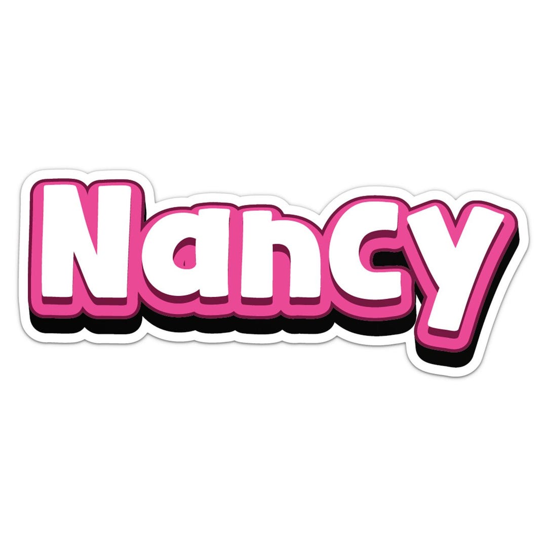 Nancy Name Sticker Car Bumper Decal - Etsy