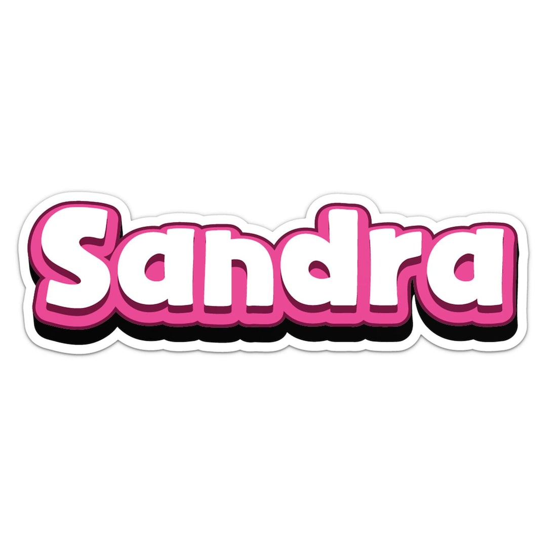 Sandra Name Sticker Car Bumper Decal - Etsy