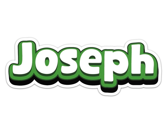 Cartoon Joseph Name Sticker Car Bumper Decal - Etsy Canada
