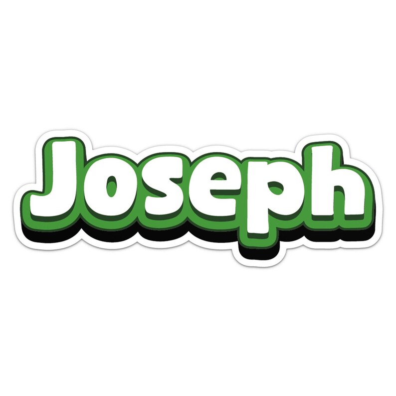 Joseph Name Sticker Car Bumper Decal - Etsy