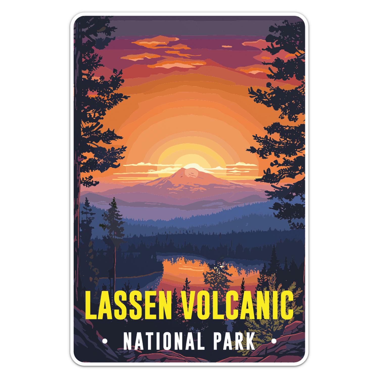 Sunset Lassen Volcanic National Park Sticker Car Bumper Decal - Etsy
