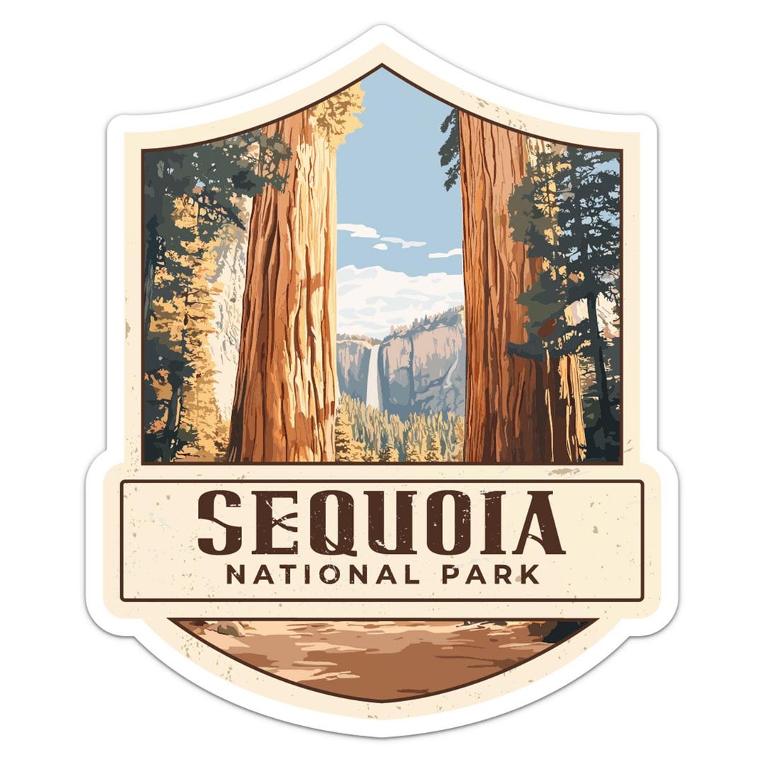 Vintage Sequoia National Park Sticker Car Bumper Vinyl Decal - Etsy