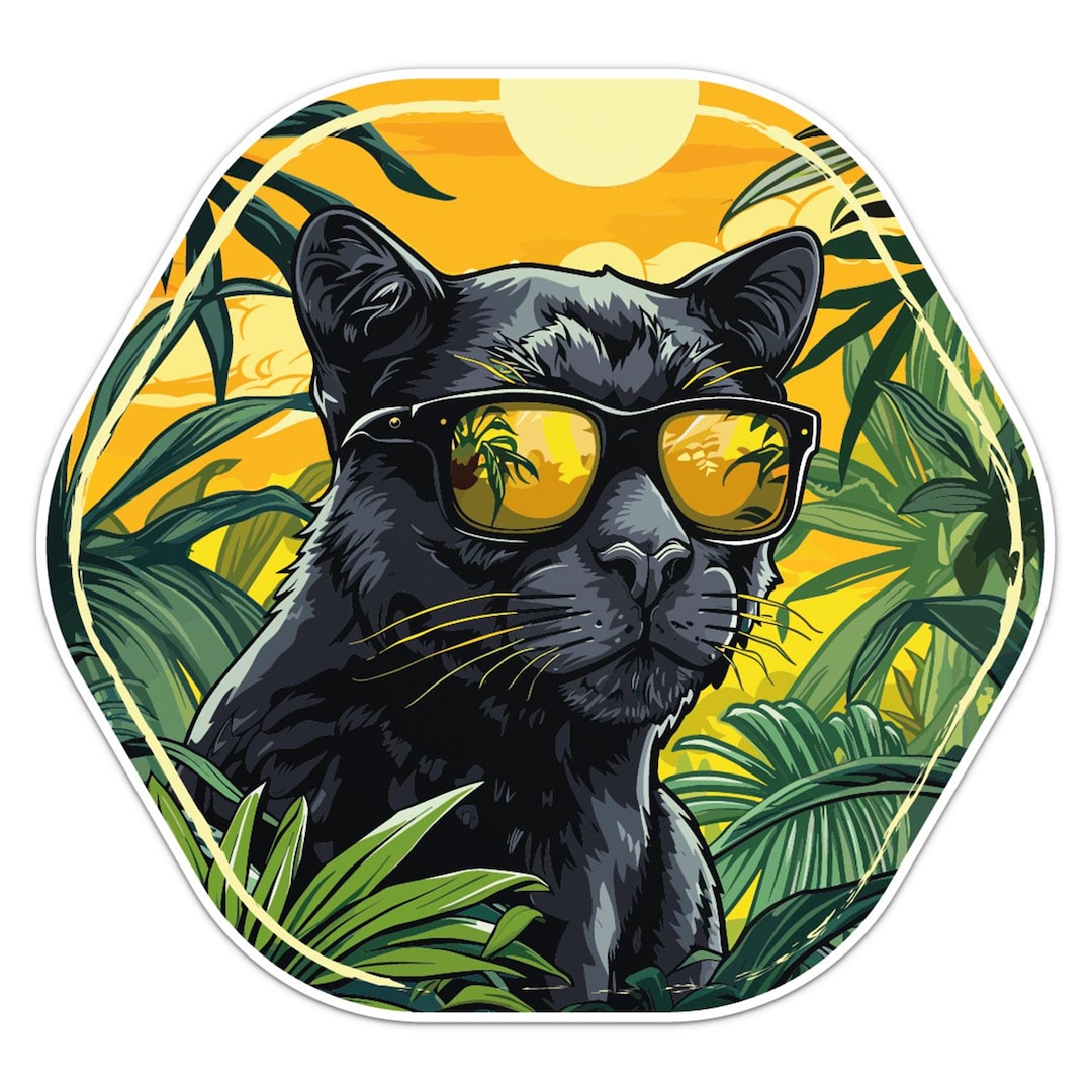 Cool Black Puma Wild Animal Funny Sticker Car Bumper Decal - Etsy
