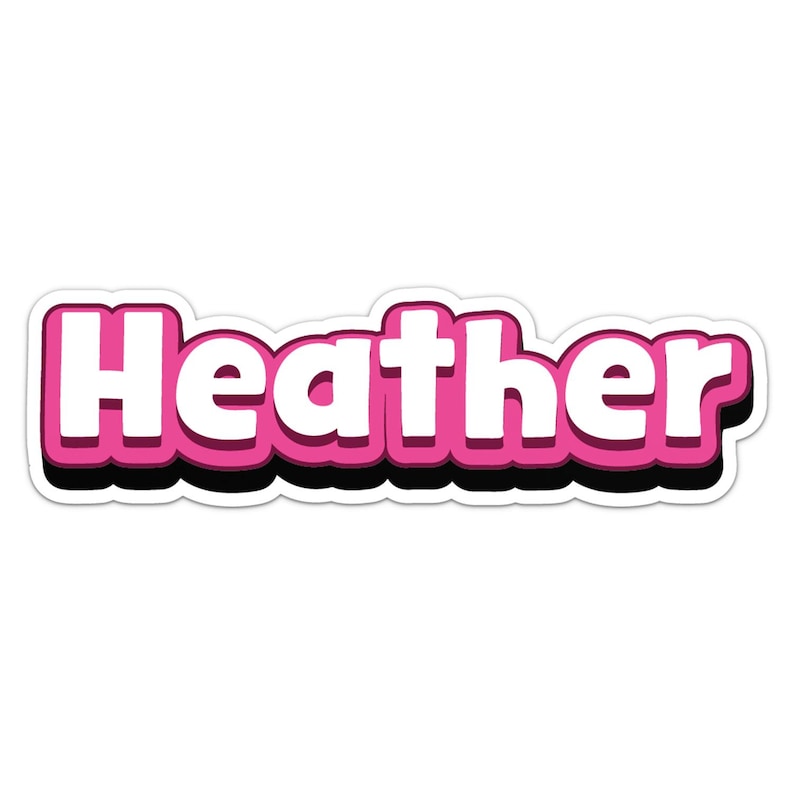 Heather Name Sticker Car Bumper Decal - Etsy