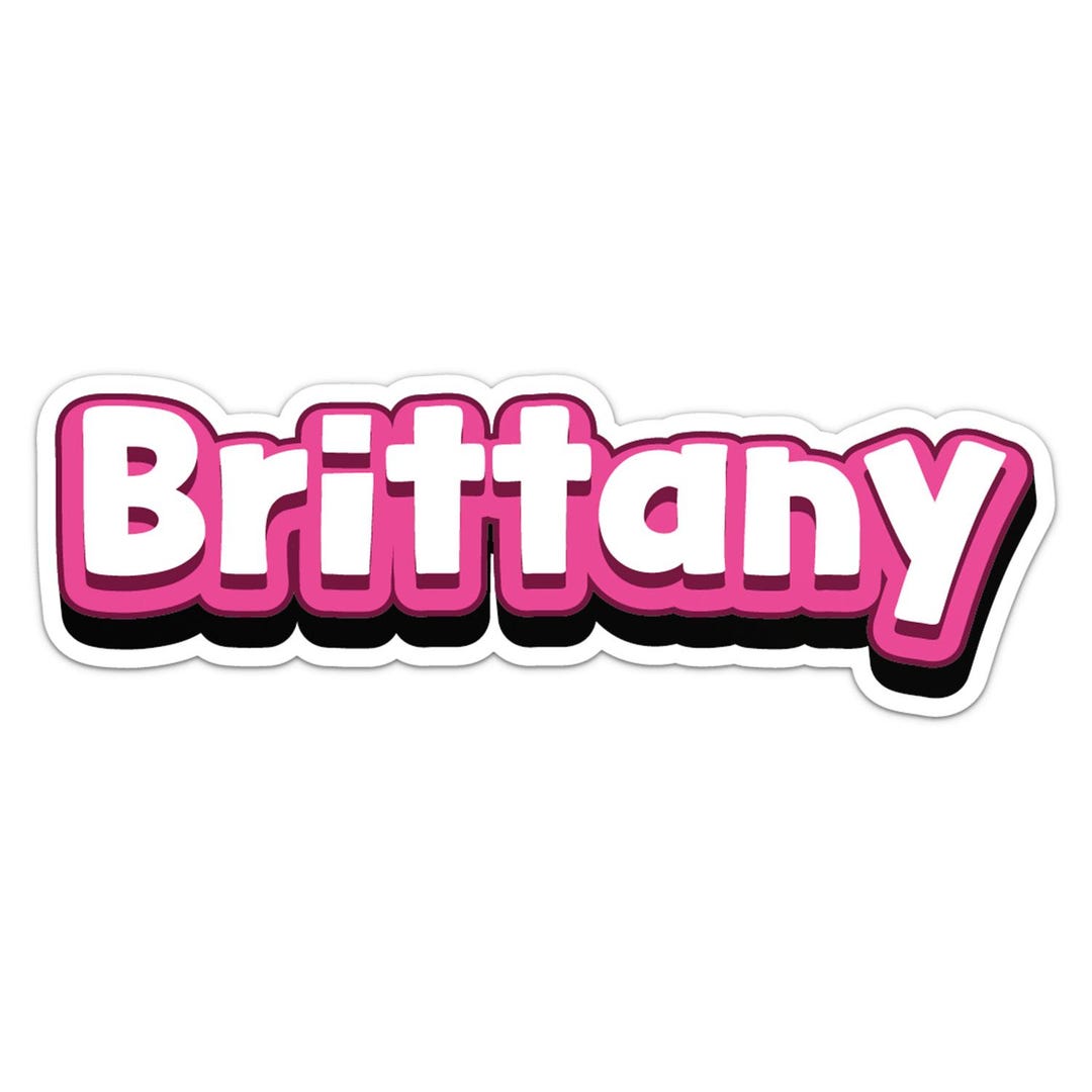 Brittany Name Sticker Car Bumper Decal - Etsy