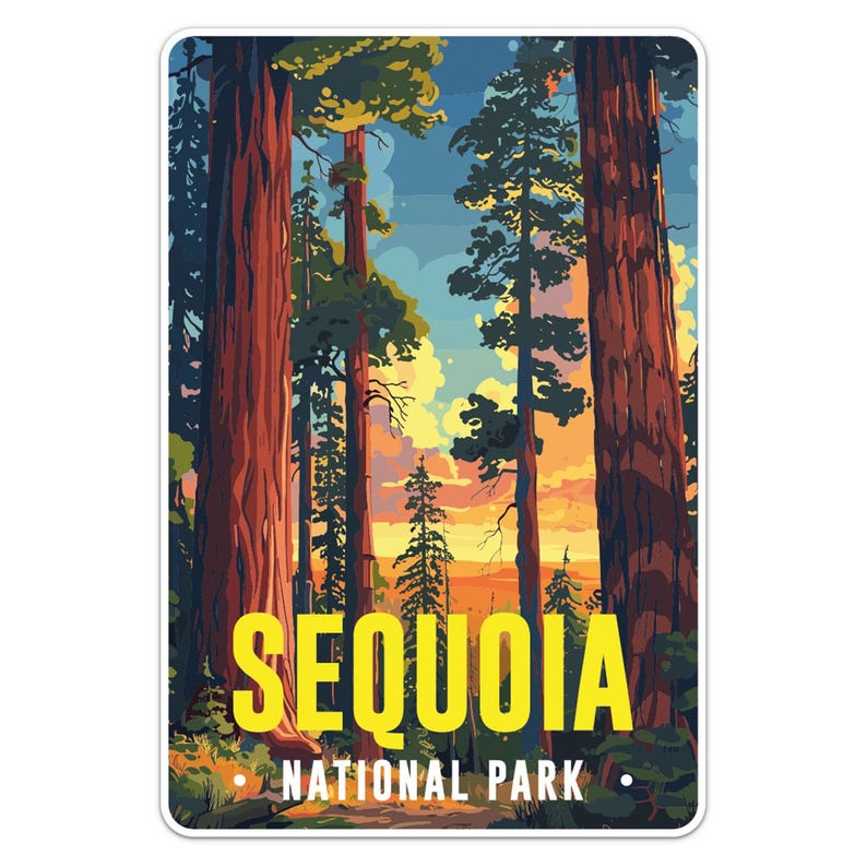 Sunset Sequoia National Park Sticker Car Bumper Decal - Etsy