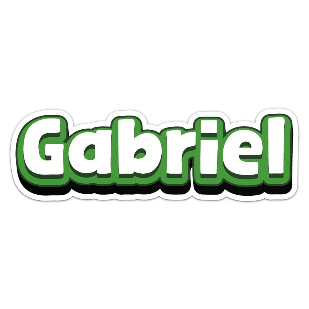 Gabriel Name Sticker Car Bumper Decal - Etsy