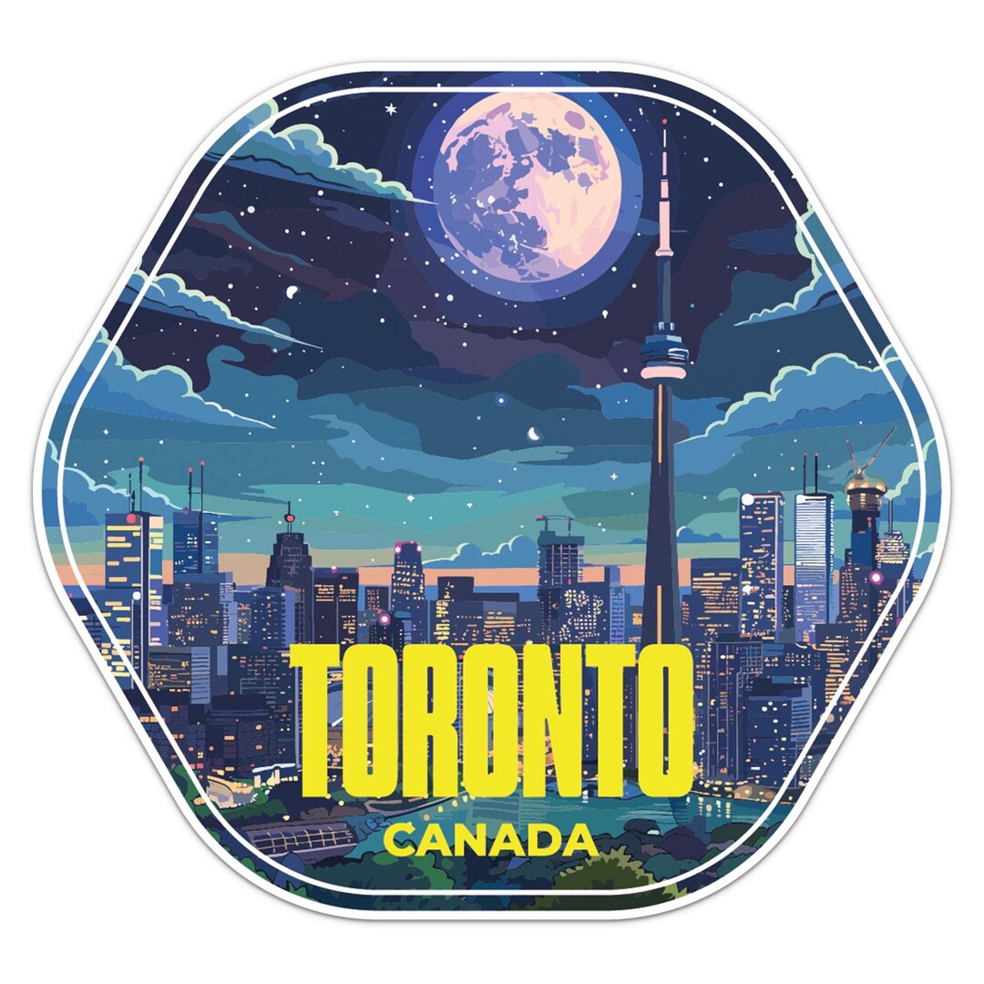 Canada Toronto Night City Sticker Car Bumper Vinyl Decal - Etsy