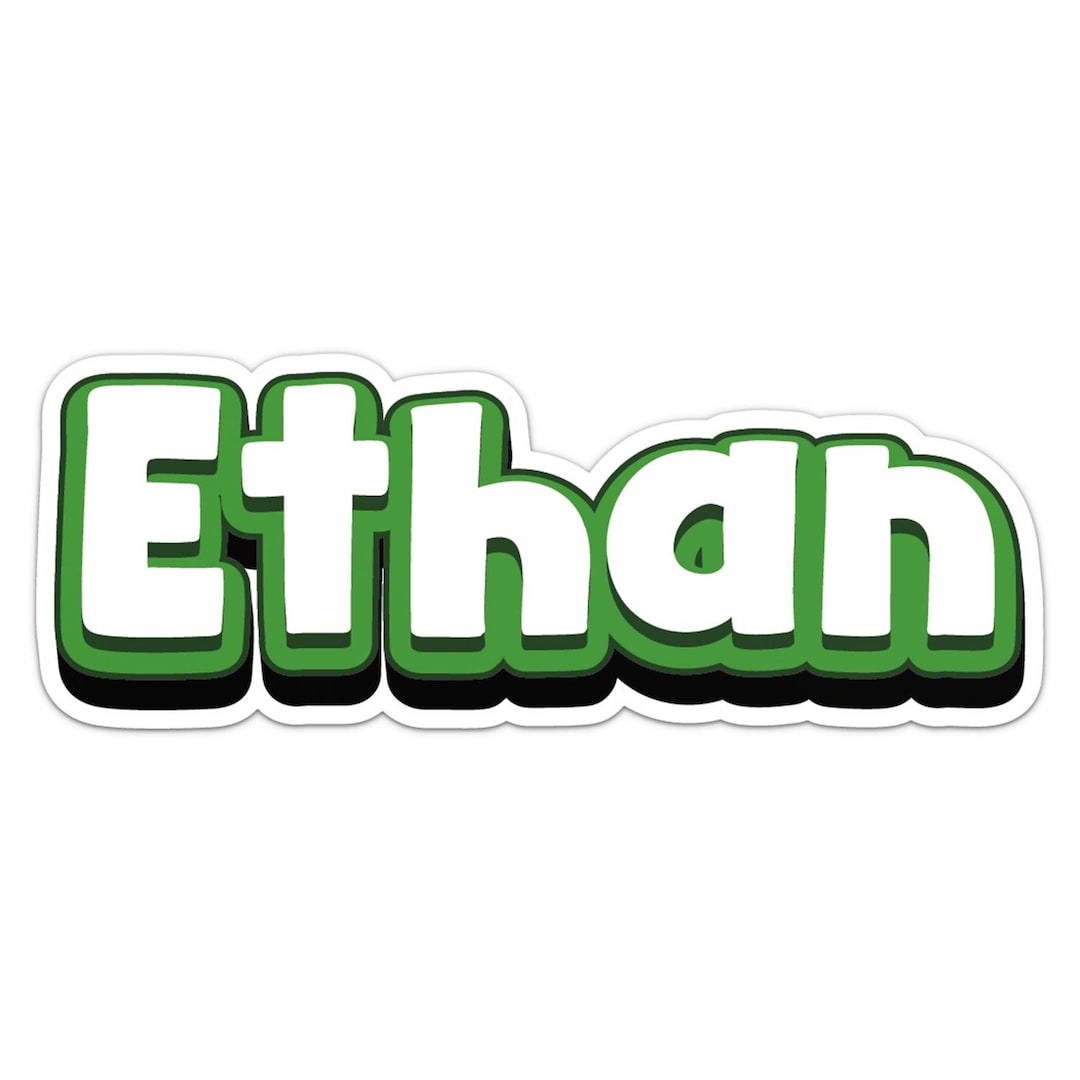 Ethan Name Sticker Car Bumper Decal - Etsy
